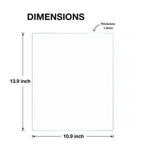 Egofine 11x14 Heat-Strengthened Glass Replacement for Picture Frame (Crystal Clear, 2 Pack), Replacement Glass for 11 by 14 Photo Frame, Semi-Tempered Glass Cover Sheet