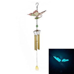 night shine wind chimes yard decor hanging for home living room bedroom garden porch patio balcony ornament for indoor outdoor (green)