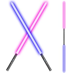 Lorsaberus [Upgrade Lightsaber, 2-in-1 RGB 12 Colors USB C Charge Light Saber for Kids Adult, Metal Hilt Dueling Light sabers Toy for Boys Girls, Children's Day Gifts, 2Pack