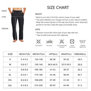 Willit Men's Cotton Yoga Sweatpants Athletic Lounge Pants Cargo Open Bottom Joggers Straight Leg Casual with Pockets Light Gray XL