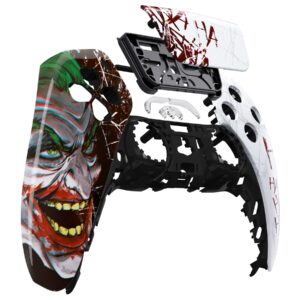 eXtremeRate Clown HAHAHA Touchpad Front Housing Shell Compatible with ps5 Controller BDM-010 BDM-020 BDM-030 BDM-040, DIY Replacement Shell Custom Touch Pad Cover Compatible with ps5 Controller