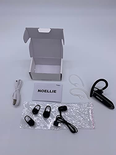 Bluetooth Earpiece, Wireless Handsfree, Noise Cancelling in-Ear Headset Earbuds, Great for Driving Business Leisure Compatible with Phones with Bluetooth Technology. Black