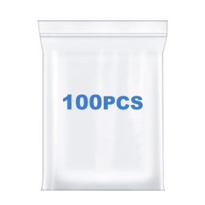 somoga 100 pcs 3" x 5" thick 4 mil clear zip poly bags plastic reclosable zip seal lock bags heavy-duty necklace ring coin beads jewelry pill zipper bag