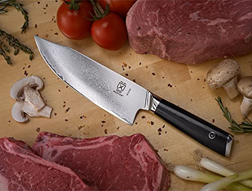 Mercer Culinary M13795 Premium Grade Super Steel, 8-Inch The Hunter Chef's Knife, G10 Handle