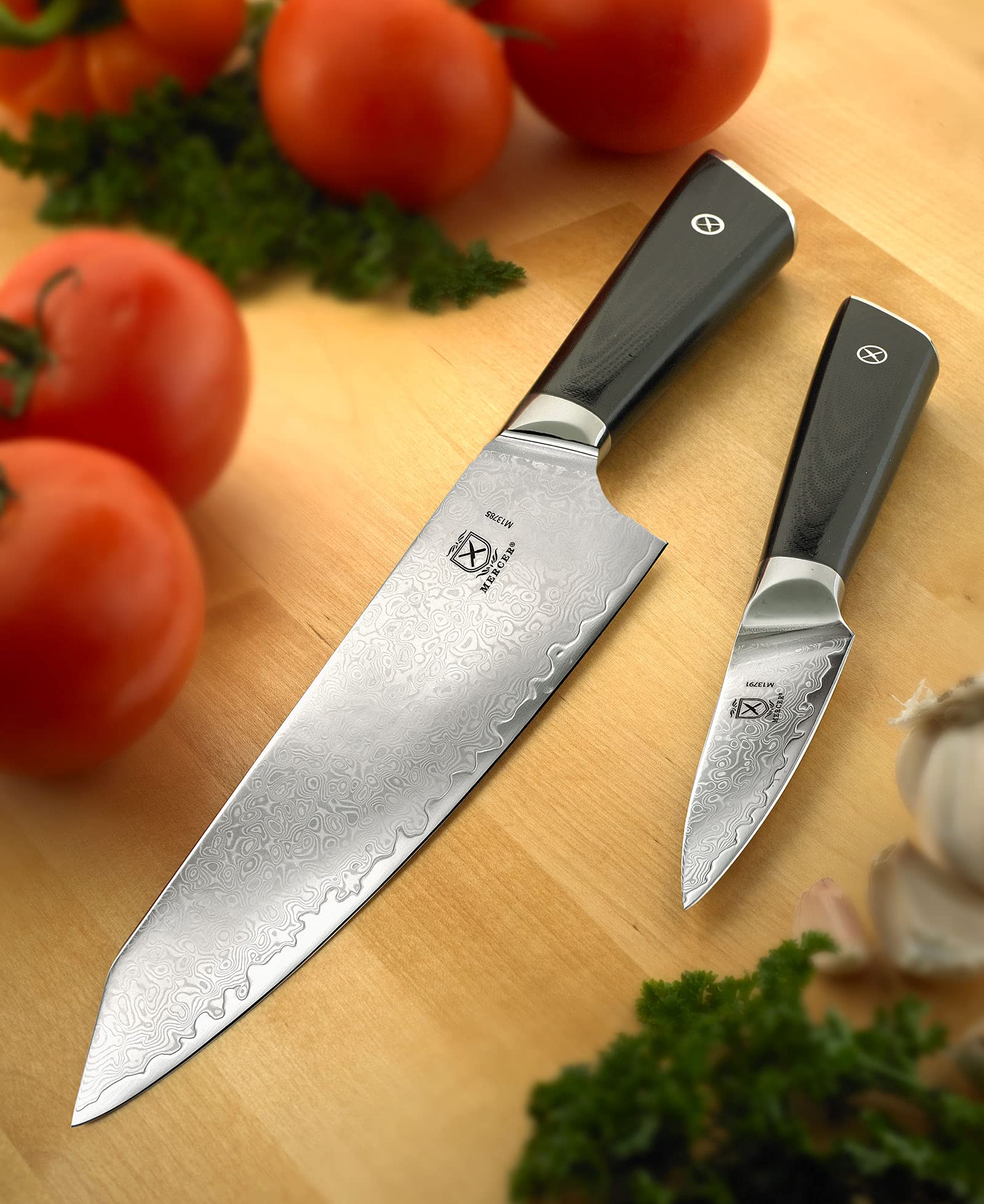 Mercer Culinary Premium Grade Super Steel 8-Inch Chef and 3.5-Inch Paring Knife Set, G10 Handles