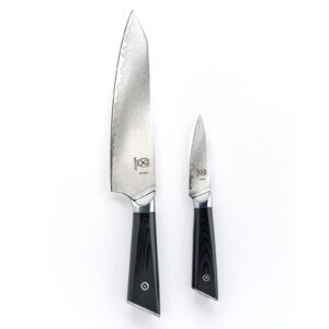 Mercer Culinary Premium Grade Super Steel 8-Inch Chef and 3.5-Inch Paring Knife Set, G10 Handles