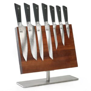 Mercer Culinary Premium Grade Super Steel 8-Piece Knife Set with Magnetic Stand, G10 Handles