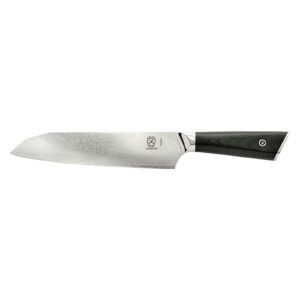 mercer culinary m13786 premium grade super steel, 7-inch santoku knife, g10 handle