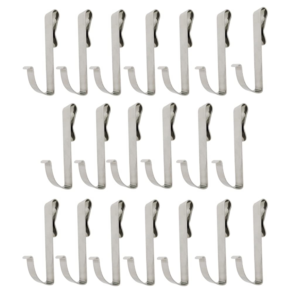 glrovazas Snap On Hook 20 Pcs Wire Rack Hook,J Shaped Hook,Heavy Duty S Hook, Hanging,J Rail Hooks,Wire Shelving Accessories