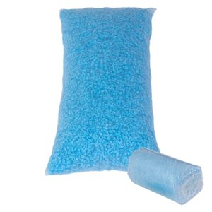 molblly bean bag filler foam 5lbs blue premium shredded memory foam filling for pillow dog beds chairs cushions and arts crafts, added gel particles， soft and great for stuffing（5 pound 1-pack）