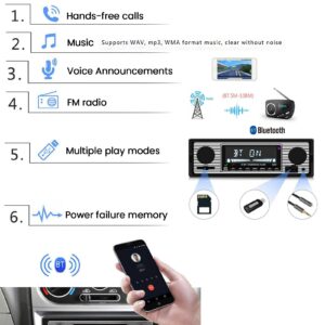 iayokocc Smart Player Bluetooth Retro MP3 FM Auto Accessories Electronic Car Radio Stereo