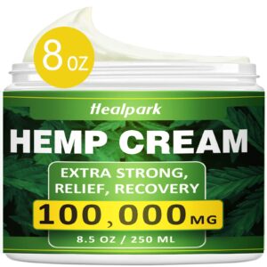 natural hemp cream for muscles, joints, lower back, back, knees, neck, fingers, elbows- 8.5 fl oz - arnica,msm, turmeric, emu oil, menthol, aloe