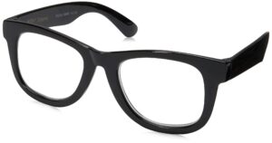 betsey johnson thea blue light glasses reading glasses, shiny black, 142mm us