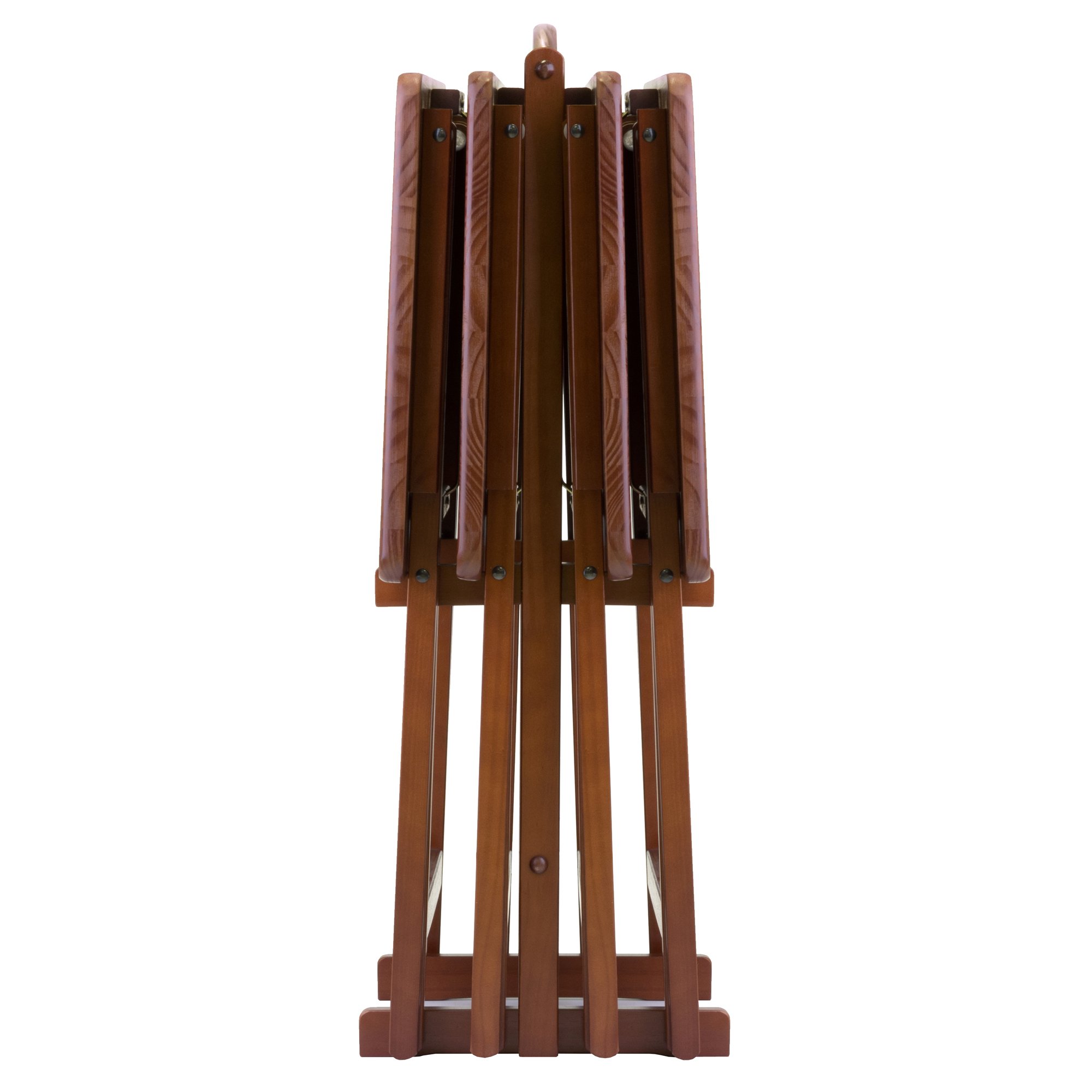 Winsome Wood Alex 5-Piece Snack Table Set, Walnut Finish