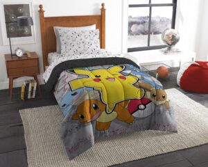 northwest pokemon bed in a bag set, twin, battle squad