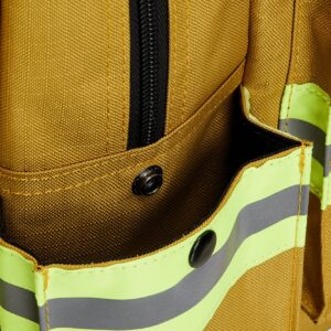 LINE2design Elite Firefighter Gear Bag - Fireman Premium Rescue Turnout Fire Gear Bag with Shoulder Strap - Yellow