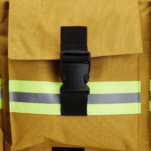 LINE2design Elite Firefighter Gear Bag - Fireman Premium Rescue Turnout Fire Gear Bag with Shoulder Strap - Yellow