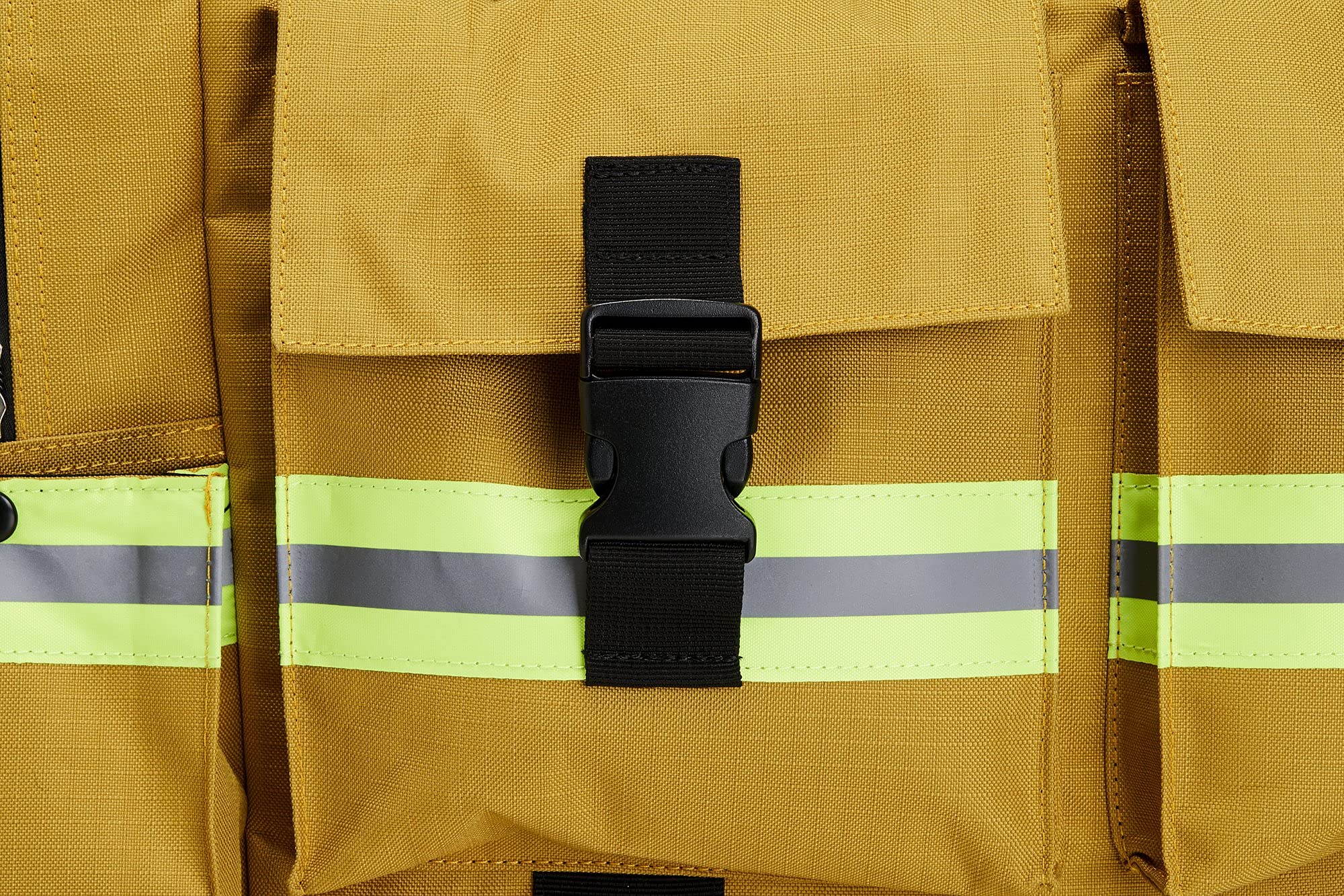 LINE2design Elite Firefighter Gear Bag - Fireman Premium Rescue Turnout Fire Gear Bag with Shoulder Strap - Yellow