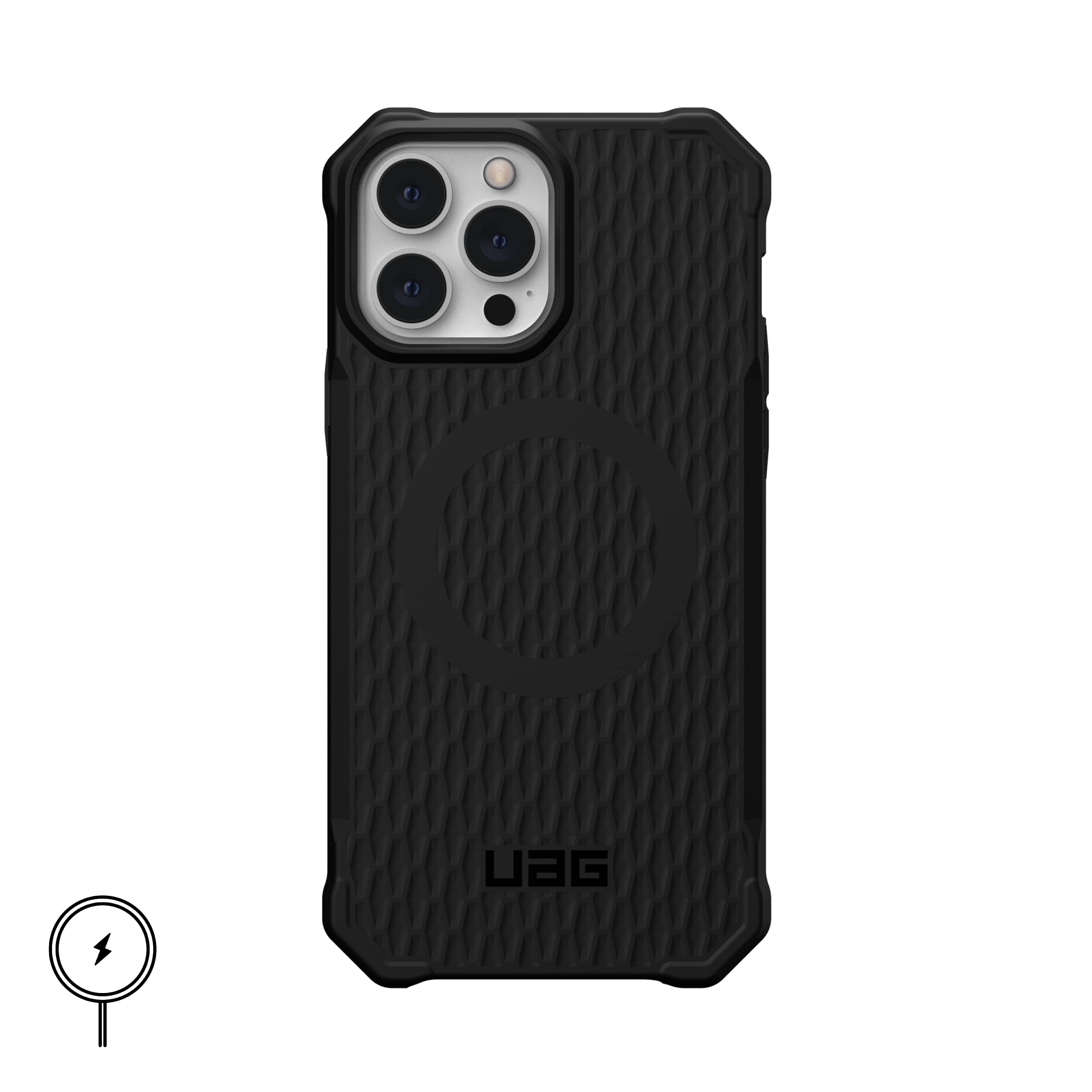 URBAN ARMOR GEAR UAG Designed for iPhone 13 Pro Max Case Black Compatible with MagSafe Rugged Slim Antimicrobial Ergonomic Essential Armor Protective Cover, [6.7 inch Screen]