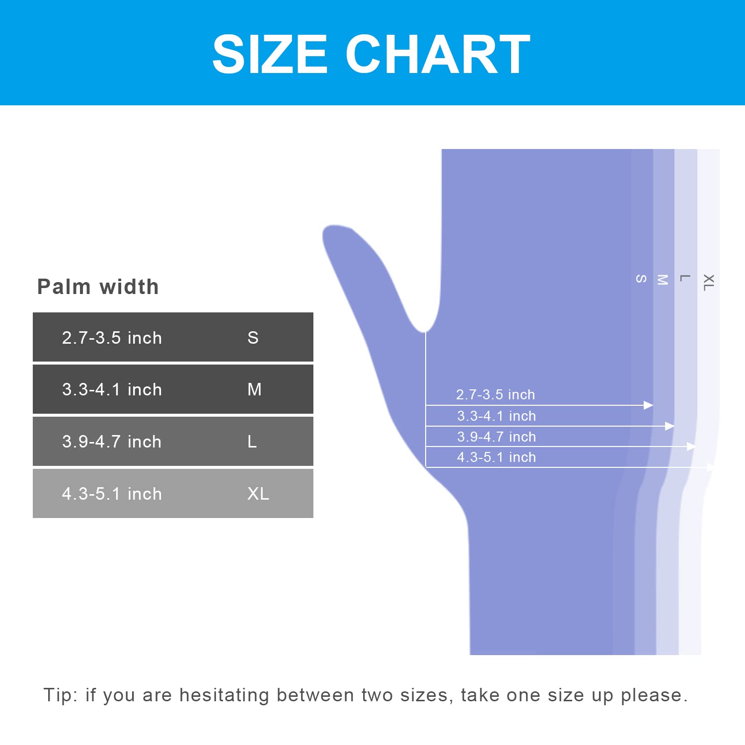 FINITEX Disposable Nitrile Exam Gloves 1000 PCS - 3.2mil Ice Blue Powder-free Latex-Free Gloves Examination Home Cleaning Food Gloves (M)