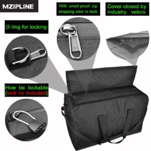 MZIPLINE XL Large Duffle Bag-Smell Proof-Bag Resistant Sport Gym Overnight Weekender Bag,Big Capacity Travel Duffel Holdall Bag With Carbon Lining (Black, Large)