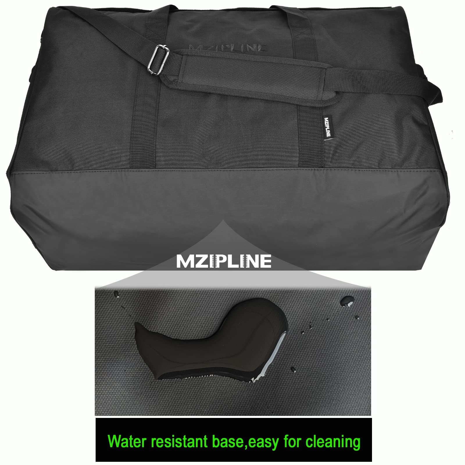 MZIPLINE XL Large Duffle Bag-Smell Proof-Bag Resistant Sport Gym Overnight Weekender Bag,Big Capacity Travel Duffel Holdall Bag With Carbon Lining (Black, Large)