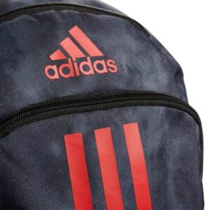 adidas Creator 2 Backpack, Stone Wash Carbon/Vivid Red, One Size