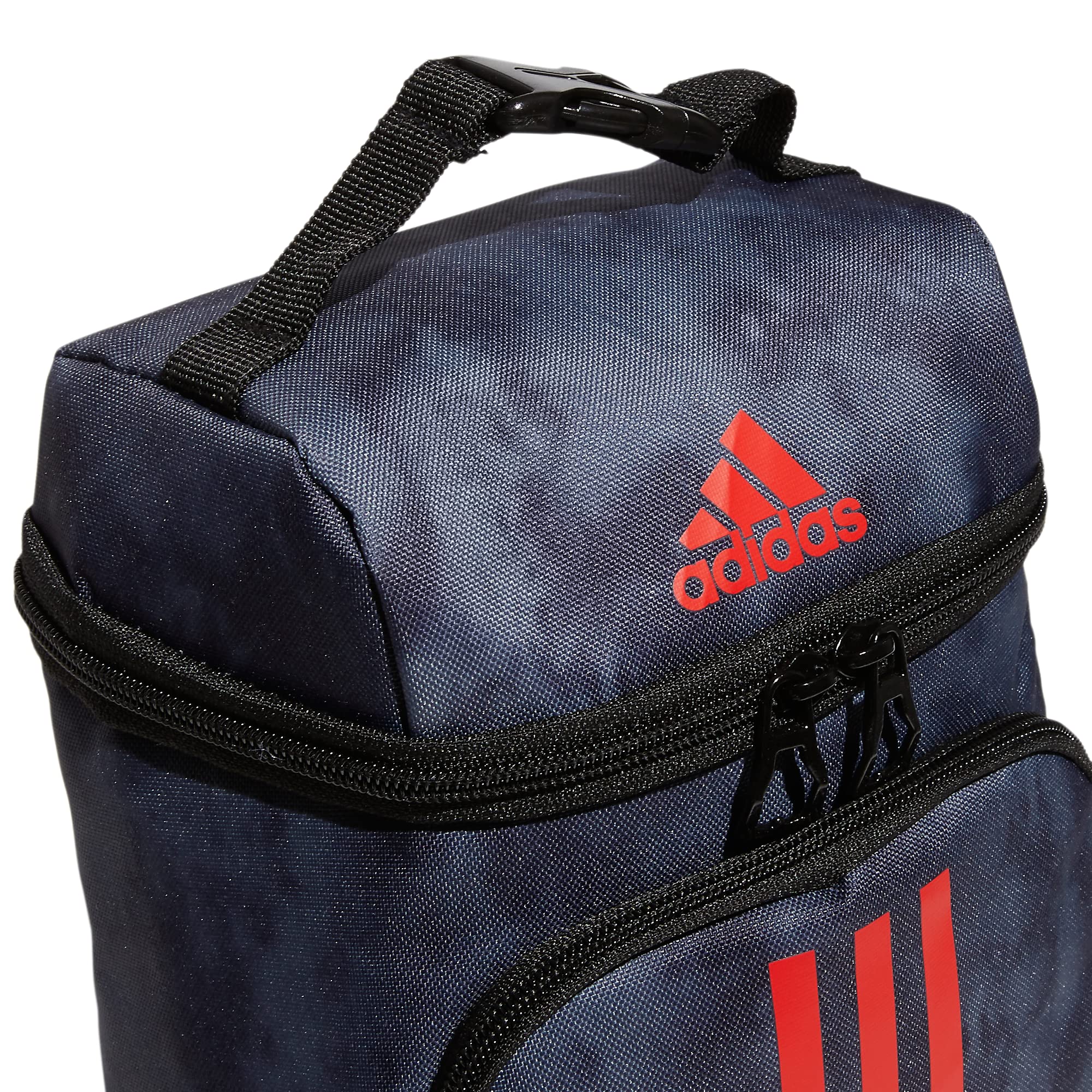 adidas Excel 2 Insulated Lunch Bag, Stone Wash Carbon/Vivid Red/Black, One Size