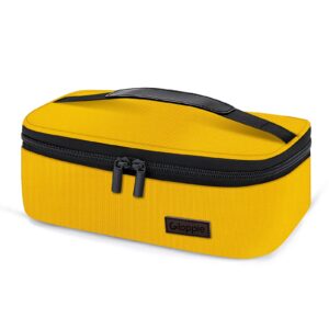 gloppie mini lunch box small kids lunch bag compact lunch boxes for men women insulated lunchbag thermal lunch pail petty bento box bag reusable sandwich containers snack box yellow