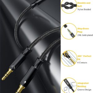 SOLMIMI Bundle Headset Splitter Cable with 4 Pole TRRS Headphone Extension Cable 4FT