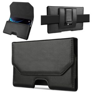 full grain leather surface duo 2 holster case for microsoft surface duo universal 4.7'' to 5.8''sleeve black