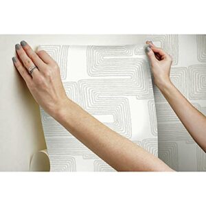 RoomMates RMK12214PL Nikki Chu Ivory White Zulu Signature Peel and Stick Wallpaper