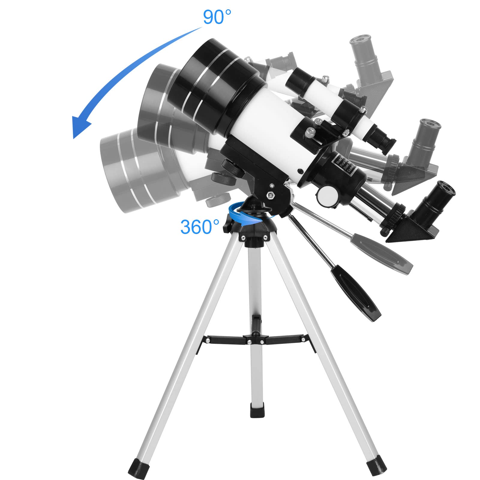 Telescope for Adults & Kids, Telescope, 70mm Aperture Refractor Telescope for Adults Astronomy Beginners Portable with Smartphone Adapter Ideal for Kids