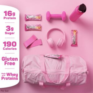 FITCRUNCH Snack Size Protein Bars, Designed by Robert Irvine, 6-Layer Baked Bar, 3g of Sugar, Gluten Free & Soft Cake Core (9 Bars, Strawberry Strudel)