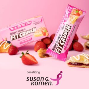 FITCRUNCH Snack Size Protein Bars, Designed by Robert Irvine, 6-Layer Baked Bar, 3g of Sugar, Gluten Free & Soft Cake Core (9 Bars, Strawberry Strudel)