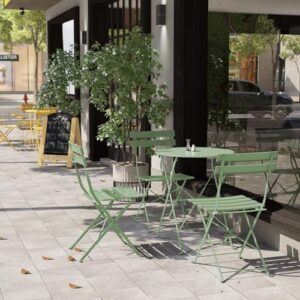 Grand patio Premium Frame Patio Bistro Set, Folding Outdoor Patio Furniture Sets, 3-Piece Patio Set of Folding Patio Table and Chairs, Sage Green