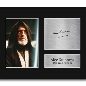 HWC Trading Alec Guinness Gift USL Signed Printed Autograph Star Wars Gifts Obi-Wan Kenobi Print Photo Picture Display - US Letter Size