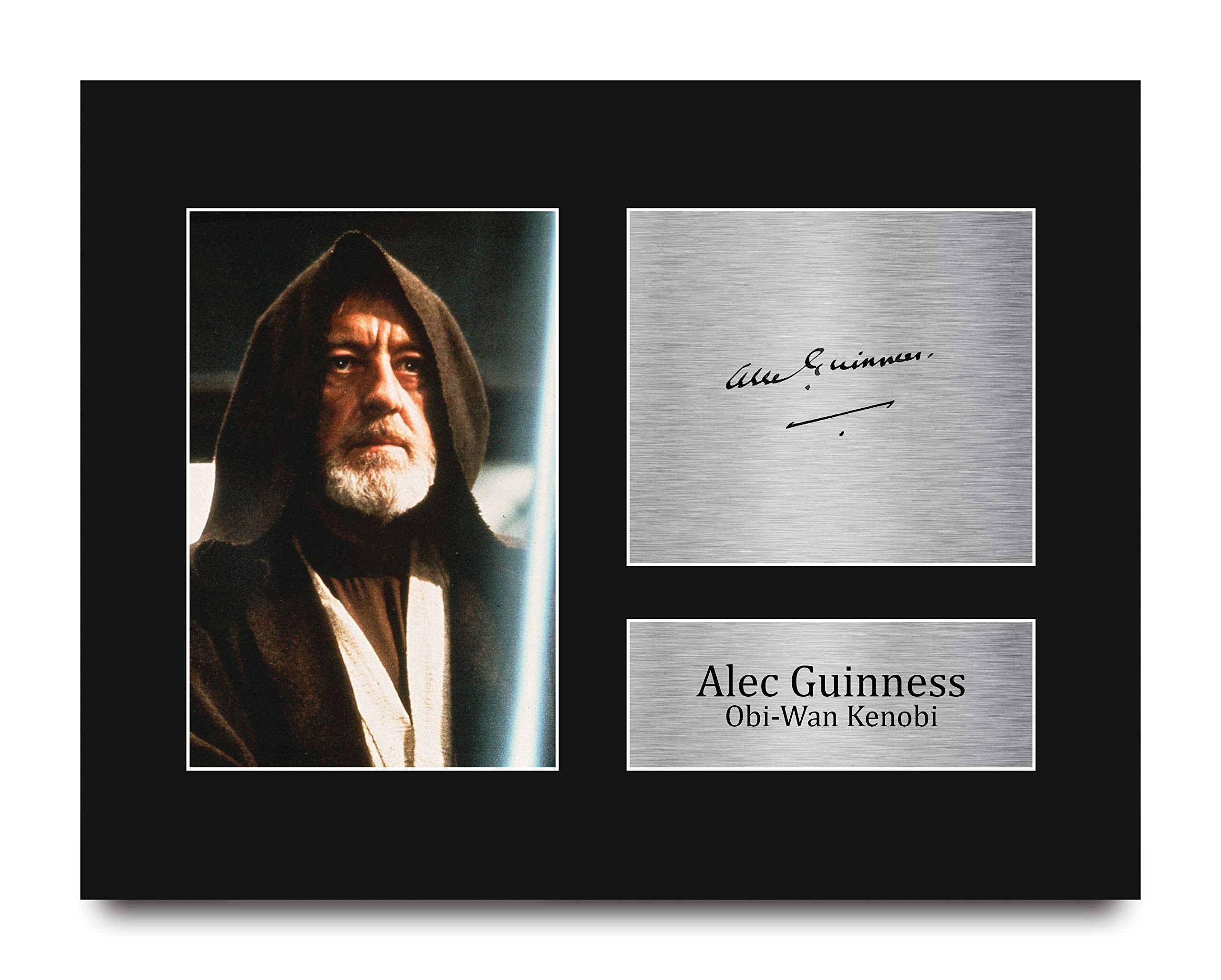 HWC Trading Alec Guinness Gift USL Signed Printed Autograph Star Wars Gifts Obi-Wan Kenobi Print Photo Picture Display - US Letter Size