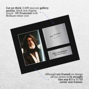 HWC Trading Alec Guinness Gift USL Signed Printed Autograph Star Wars Gifts Obi-Wan Kenobi Print Photo Picture Display - US Letter Size