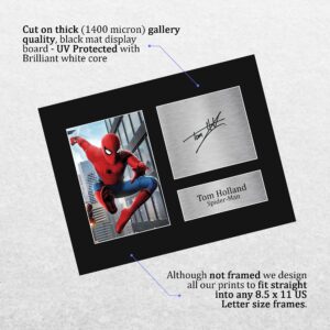 HWC Trading Tom Holland Gift USL Signed Printed Autograph Spiderman Gifts Print Photo Picture Display - US Letter Size