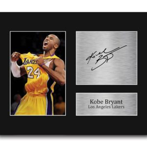 HWC Trading Kobe Bryant Los Angeles LA Lakers Gifts USL Printed Signed Autograph Picture for Basketball Memorabilia Fans - US Letter Size