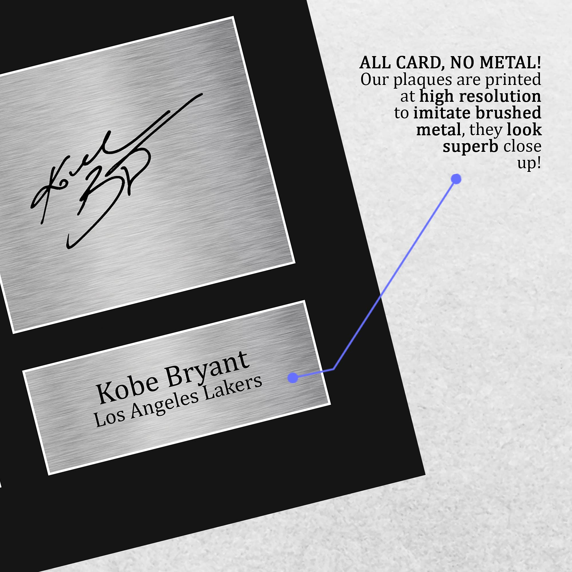 HWC Trading Kobe Bryant Los Angeles LA Lakers Gifts USL Printed Signed Autograph Picture for Basketball Memorabilia Fans - US Letter Size