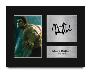 hwc trading mark ruffalo gift usl signed printed autograph the hulk the avengers gifts print photo picture display - us letter size