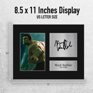 HWC Trading Mark Ruffalo Gift USL Signed Printed Autograph The Hulk The Avengers Gifts Print Photo Picture Display - US Letter Size