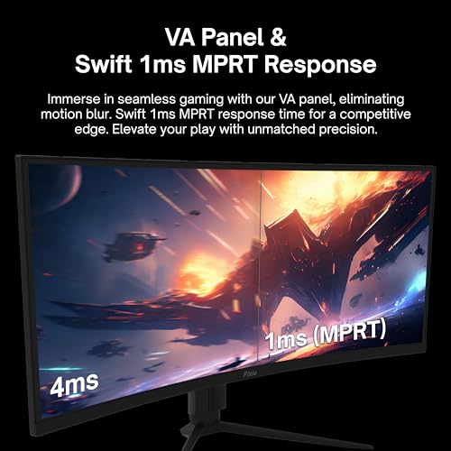 Pixio PXC325 32 inch 165Hz Refresh Rate FHD 1080p Resolution 1500R Curve VA Panel 1ms Response Time Adaptive Sync HDR Curved Gaming Monitor