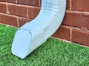 guttergate 3"x4" type-a white gutter downspout extension accessory (made in the usa)