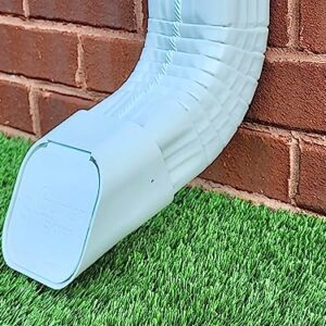 GutterGate 3"x4" Type-A White Gutter Downspout Extension Accessory (MADE in The USA)