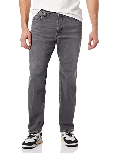 Amazon Essentials Men's Straight-Fit Jean, Washed Grey, 34W x 33L