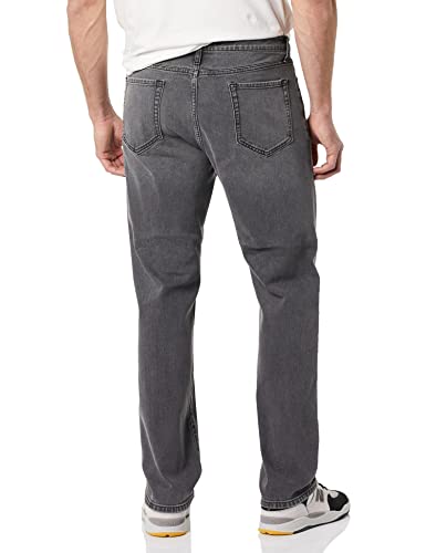 Amazon Essentials Men's Straight-Fit Jean, Washed Grey, 34W x 33L