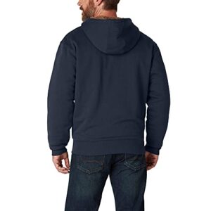 Dickies Men's Sherpa Lined Fleece Zip Hoodie, Dark Navy, L